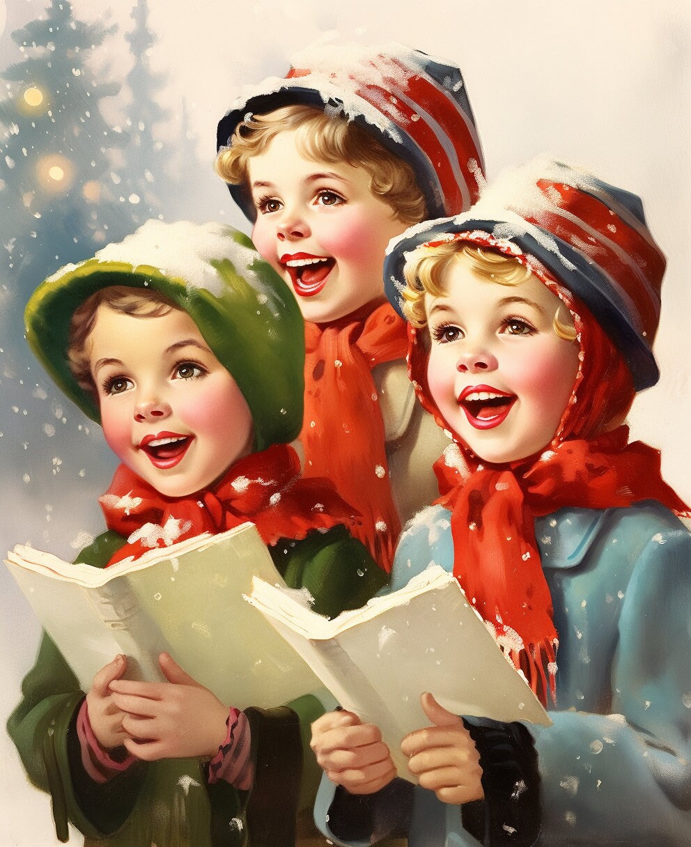 MIDJOURNEY PROMPT: Retro Christmas Card Holiday Images | Vintage ...