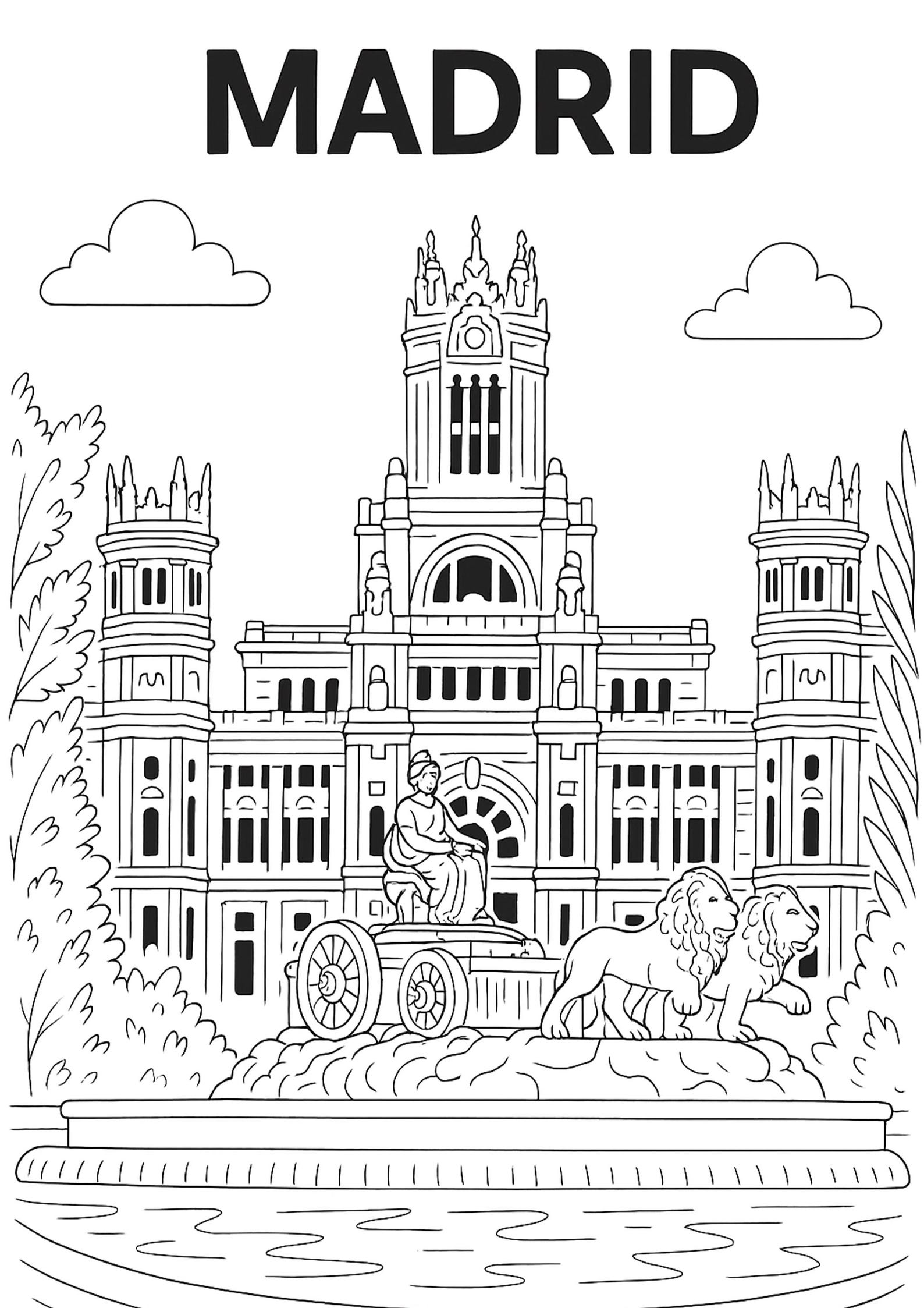 Spain Coloring Book, Spain Architecture, Culture, Spanish, Adult, Kids ...