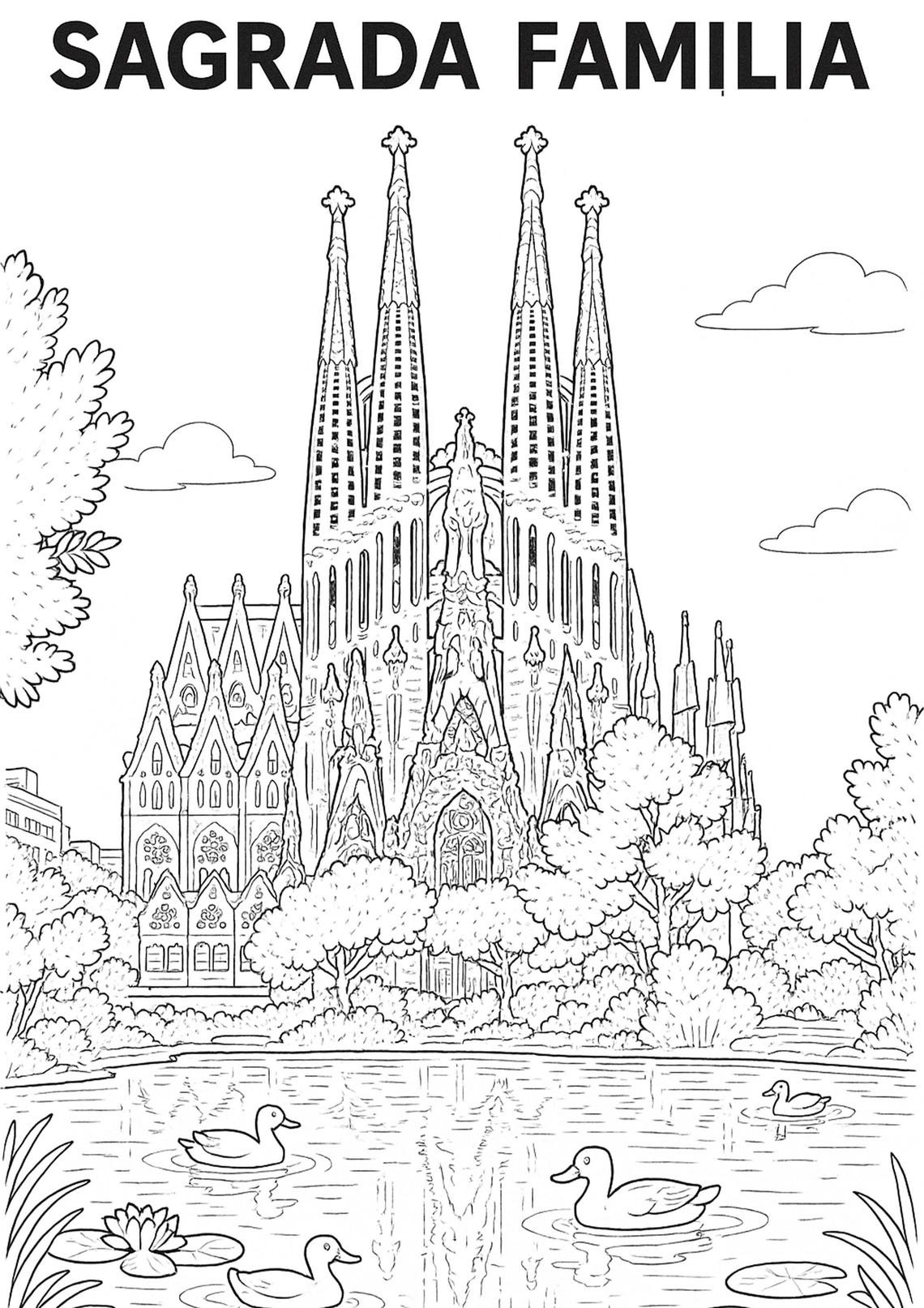 Spain Coloring Book, Spain Architecture, Culture, Spanish, Adult, Kids ...