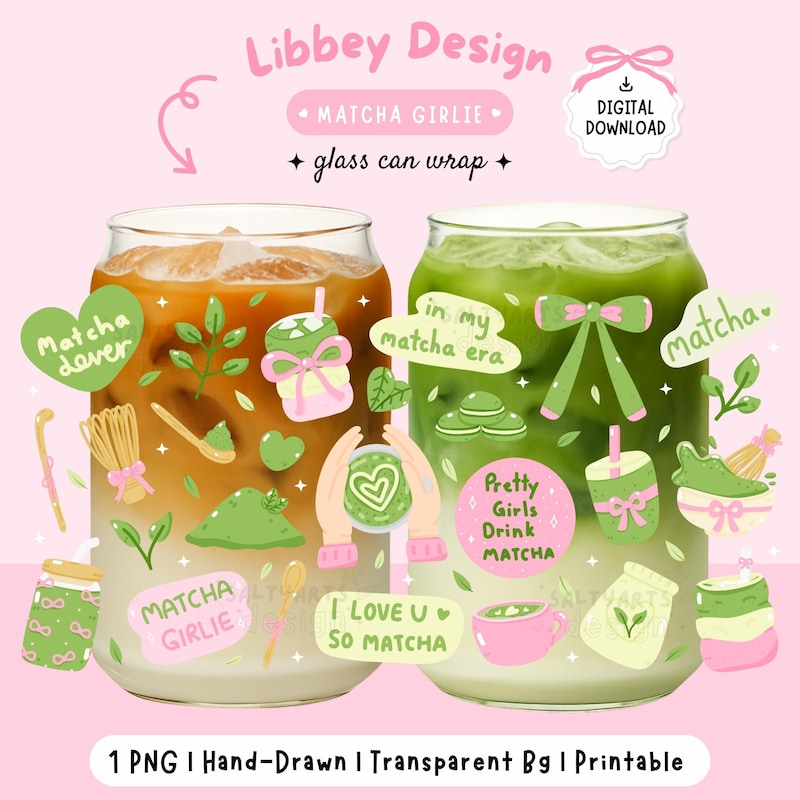 Matcha Cup Decals - Etsy