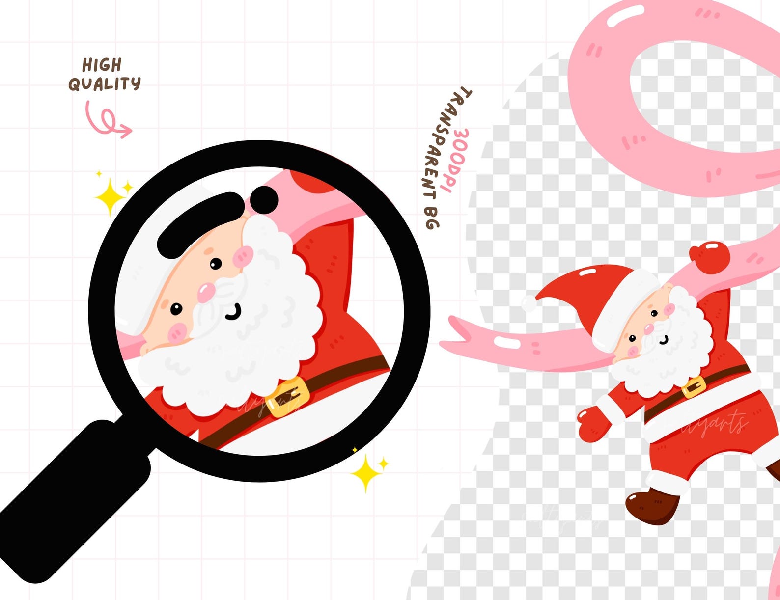 Pink Christmas Clipart Bundle – Cozy Holiday Pngs With Pink Ribbons ...