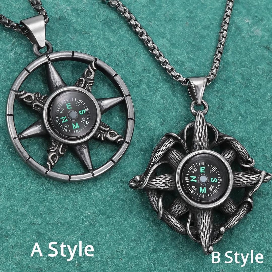 Real Working Compass Necklace: Stainless Steel Travel Jewelry - Etsy