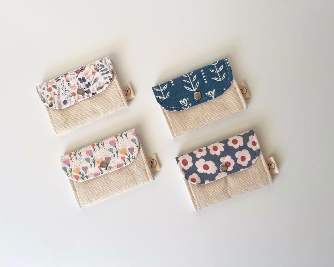 Handmade Floral Cotton Wallet – Snap Closure Coin Purse - Etsy