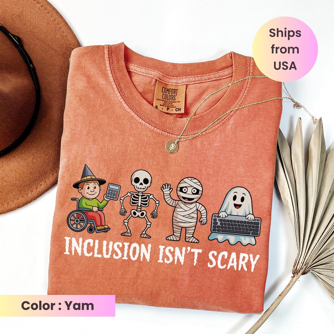 Comfort Colors® Inclusion Isn't Scary Halloween Shirt, SLP Halloween ...
