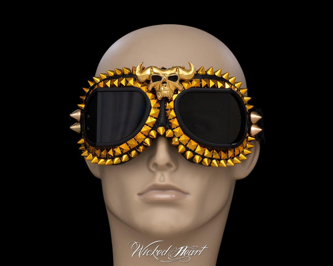 Bull Skull Goggles, Burner Goggles, Burning Man Goggles, Playa Goggles ...