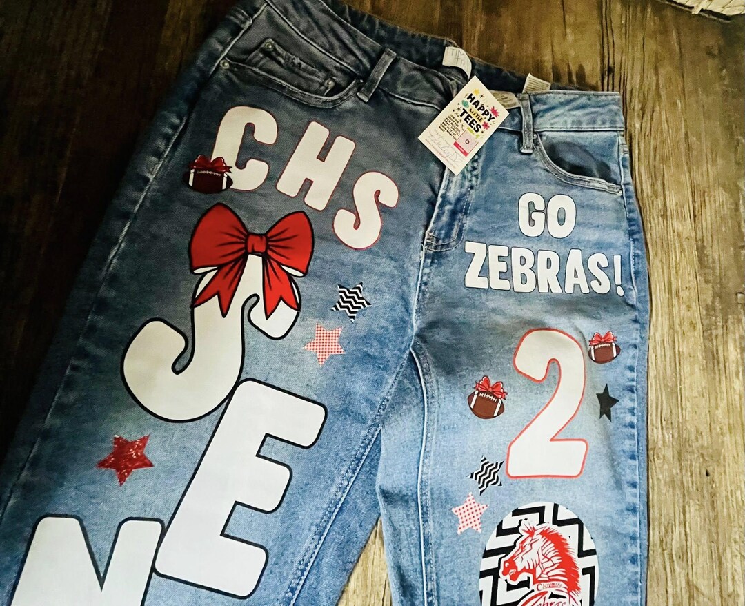 Homecoming Spirit Jeans – School Pride Jeans – Spirit Jeans – TEAM ...