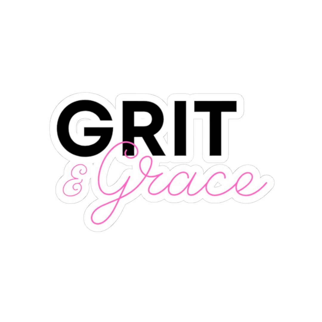 Stickers, Grit and Grace Kiss-cut Stickers for Laptop, Water Bottle ...