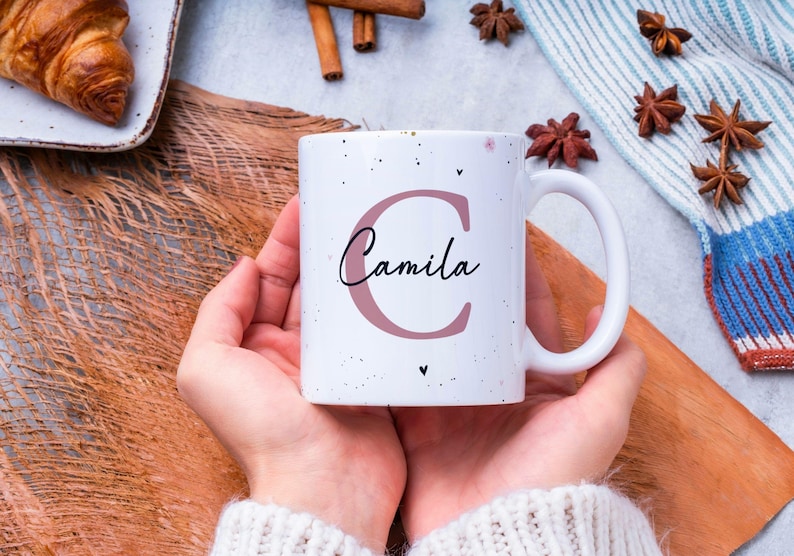 Personalized Initial and Name Mug Wrap – Digital Download PNG for 11oz ...