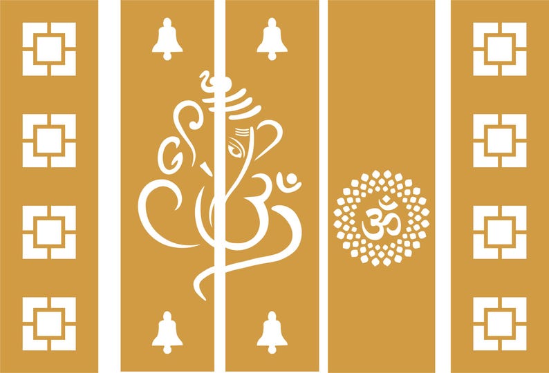 Pooja Unit Door CNC Cutting File DXF/SVG - Etsy