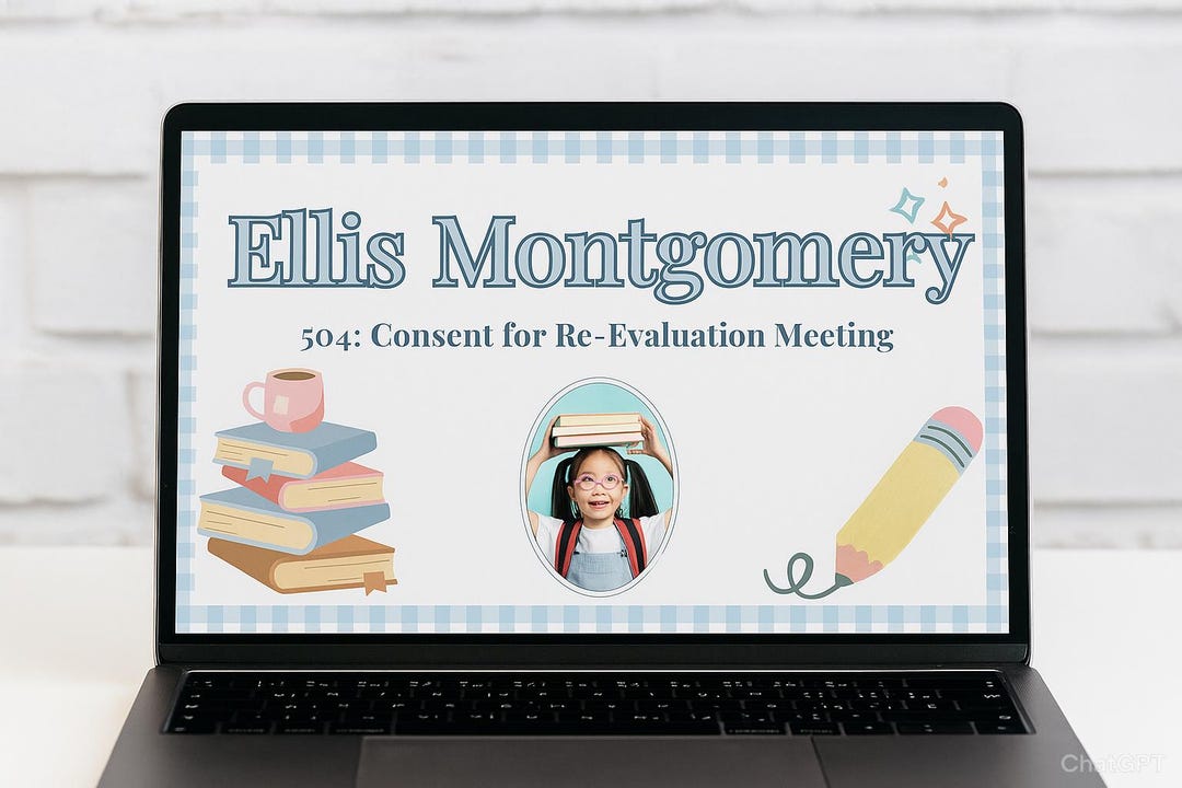 504 Plan Meeting Templates: Editable Canva Presentation (digital ...