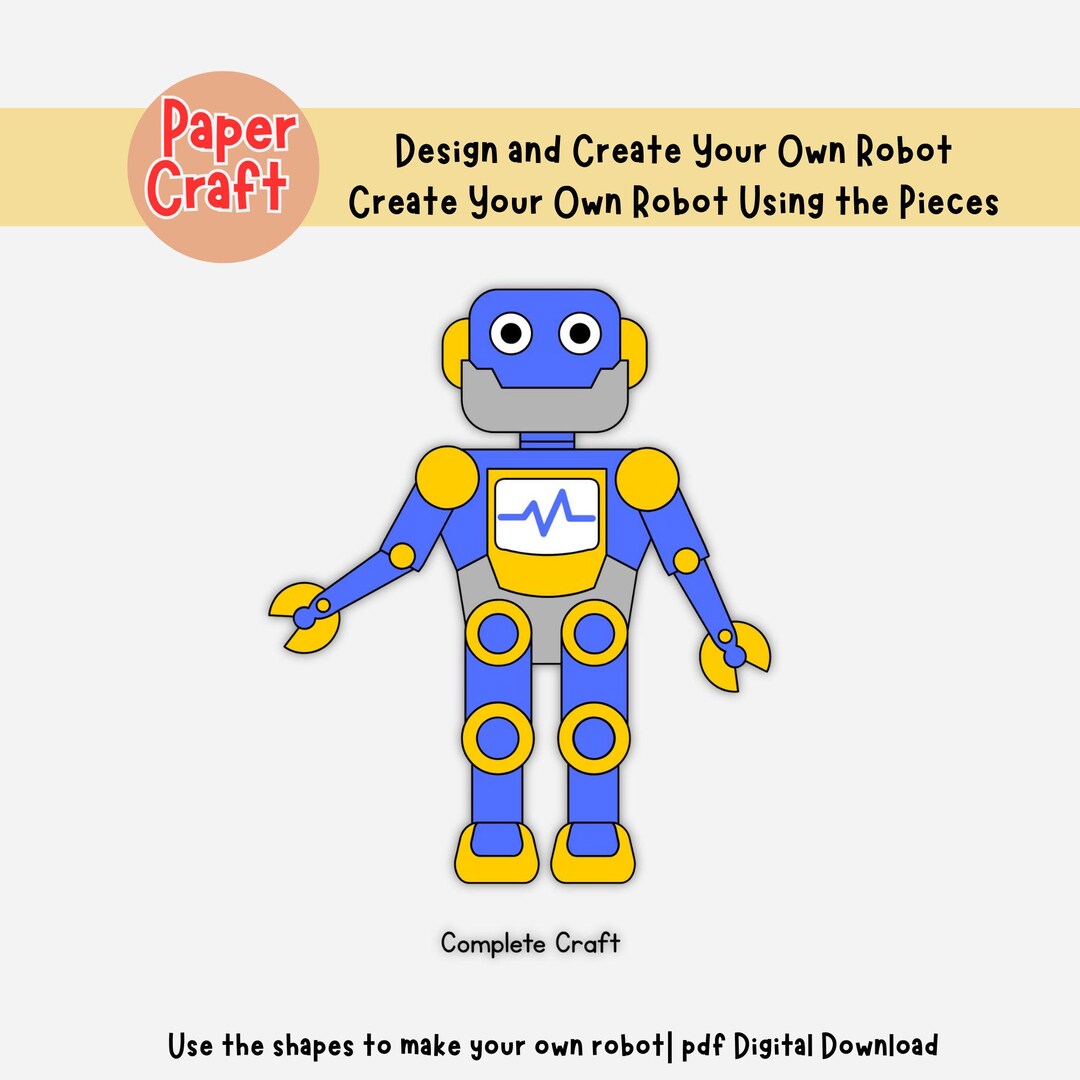Build Your Own Robot Craft | Cut & Paste Robot Printable | Kids STEM ...