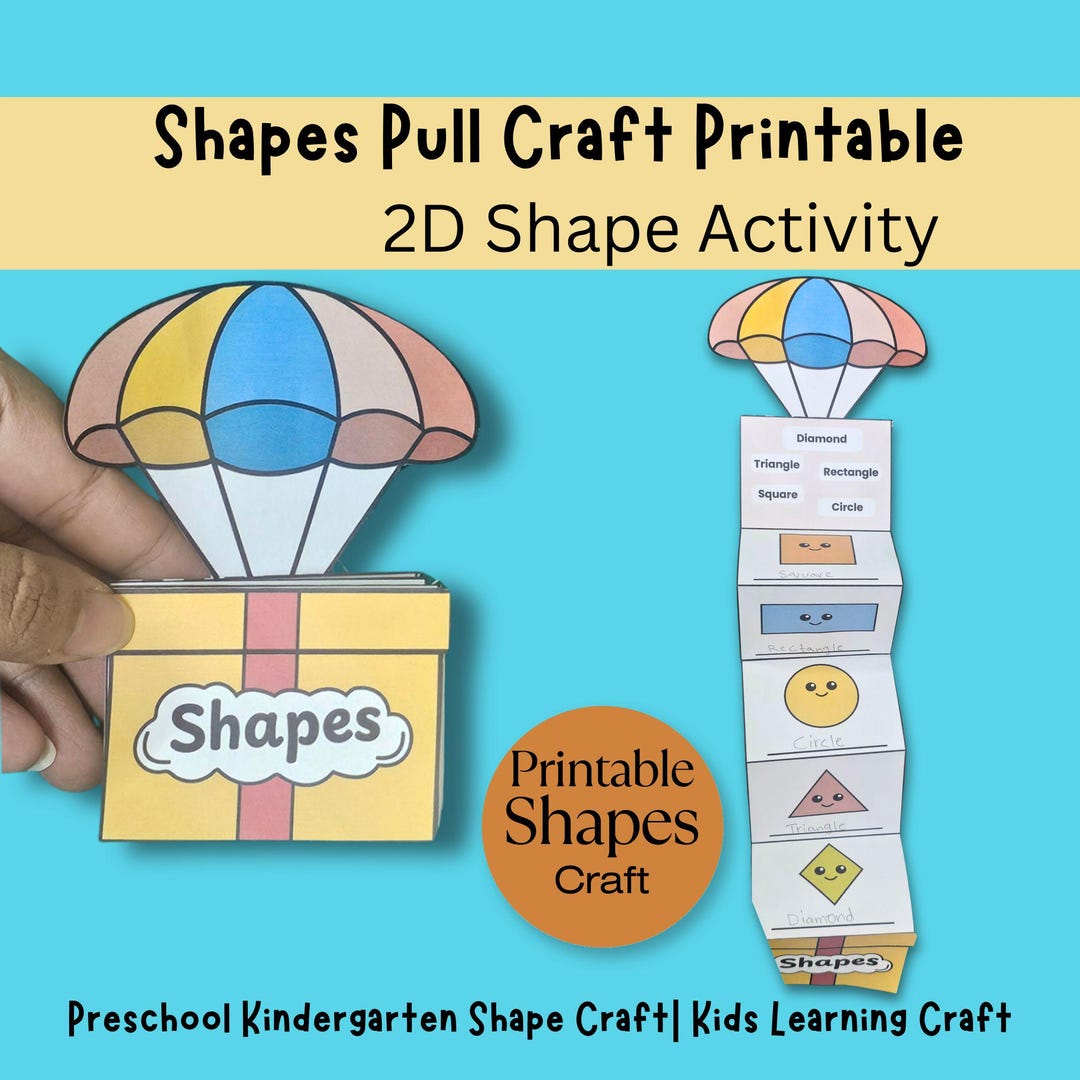2D Shapes Craft Printable for Kids | Preschool Shape Activity ...