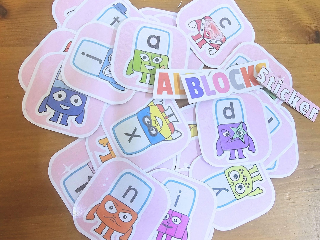 Alphablocks A-Z Printable Stickers | Cute Alphabet Face Characters ...