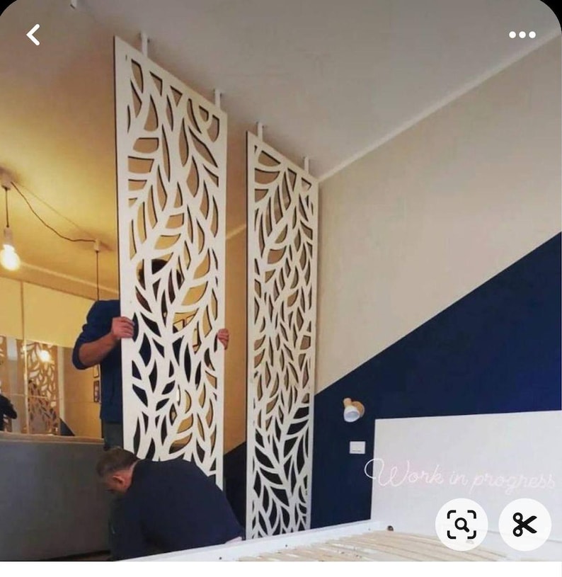 Custom Metal Room Divider – Laser Cut Privacy Screen, Modern Design - Etsy