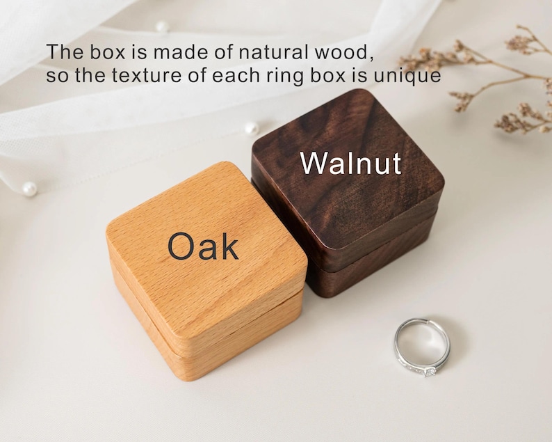 Custom Name Laser Engraved Wood Ring Bearer, Rustic Boho Wedding ...