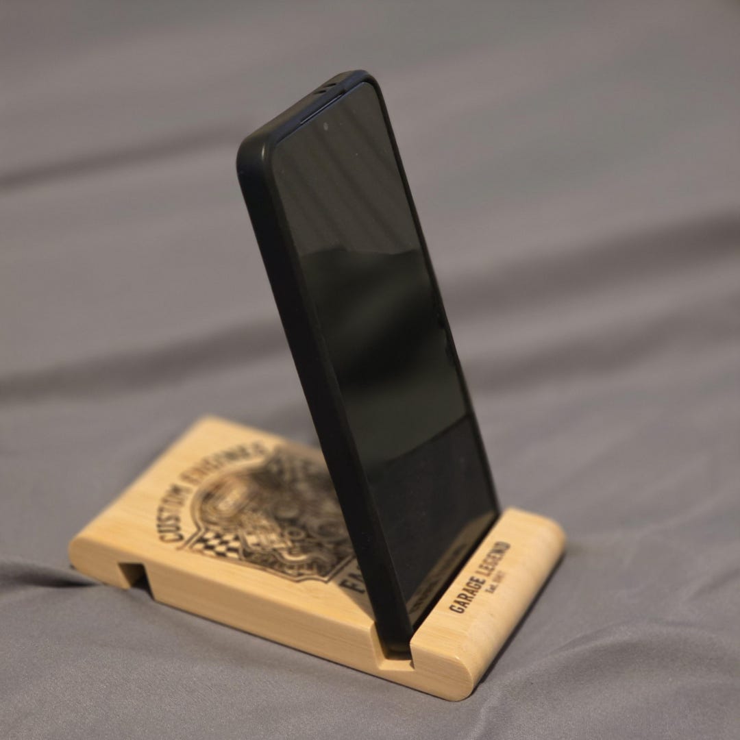 Laser Engraved V8 Engine Phone Stand: Personalized Desk Organizer - Etsy