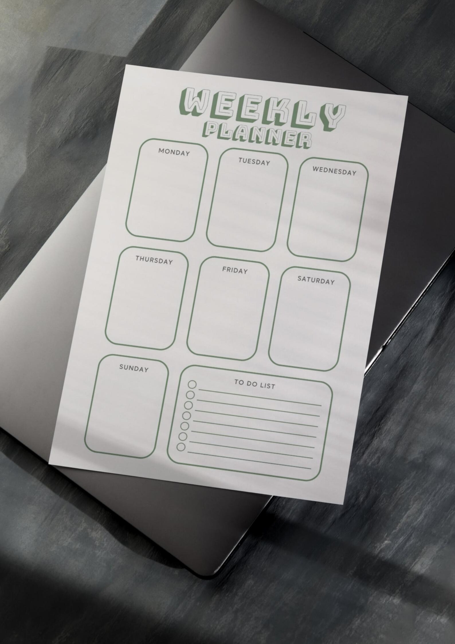Weekly Planner Printable | Undated Weekly Schedule | Digital Download ...