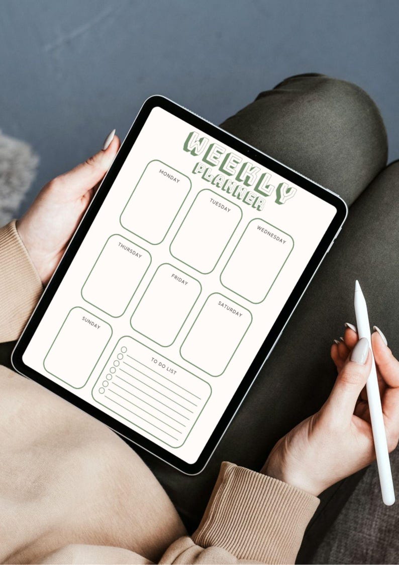 Weekly Planner Printable | Undated Weekly Schedule | Digital Download ...
