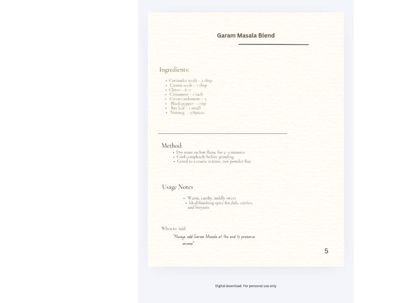 Masala on Your Fingertips – Indian Masala Recipe Book PDF | Homemade ...