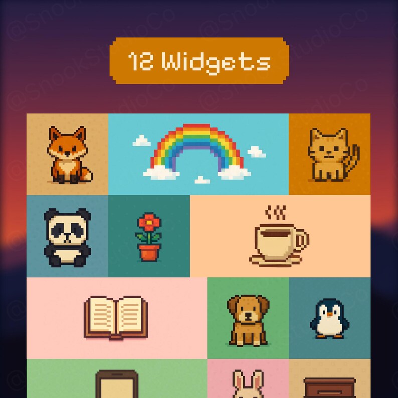 Pixel Retro 8 Bit Ios Theme Bundle: App Icons, Widgets, Wallpapers ...