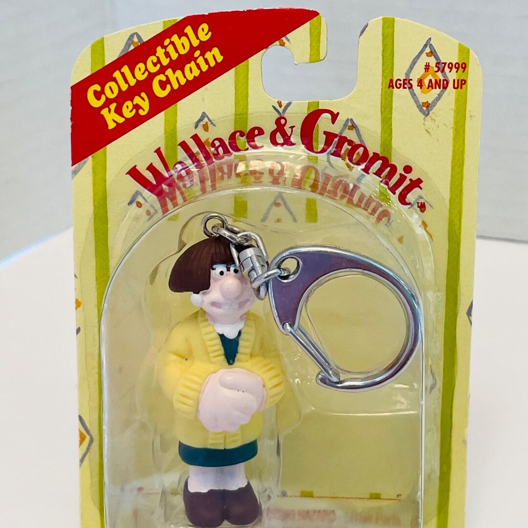 RARE 1989 Wallace & Gromit "wendolene Ramsbottom" Keychain NEW in ...
