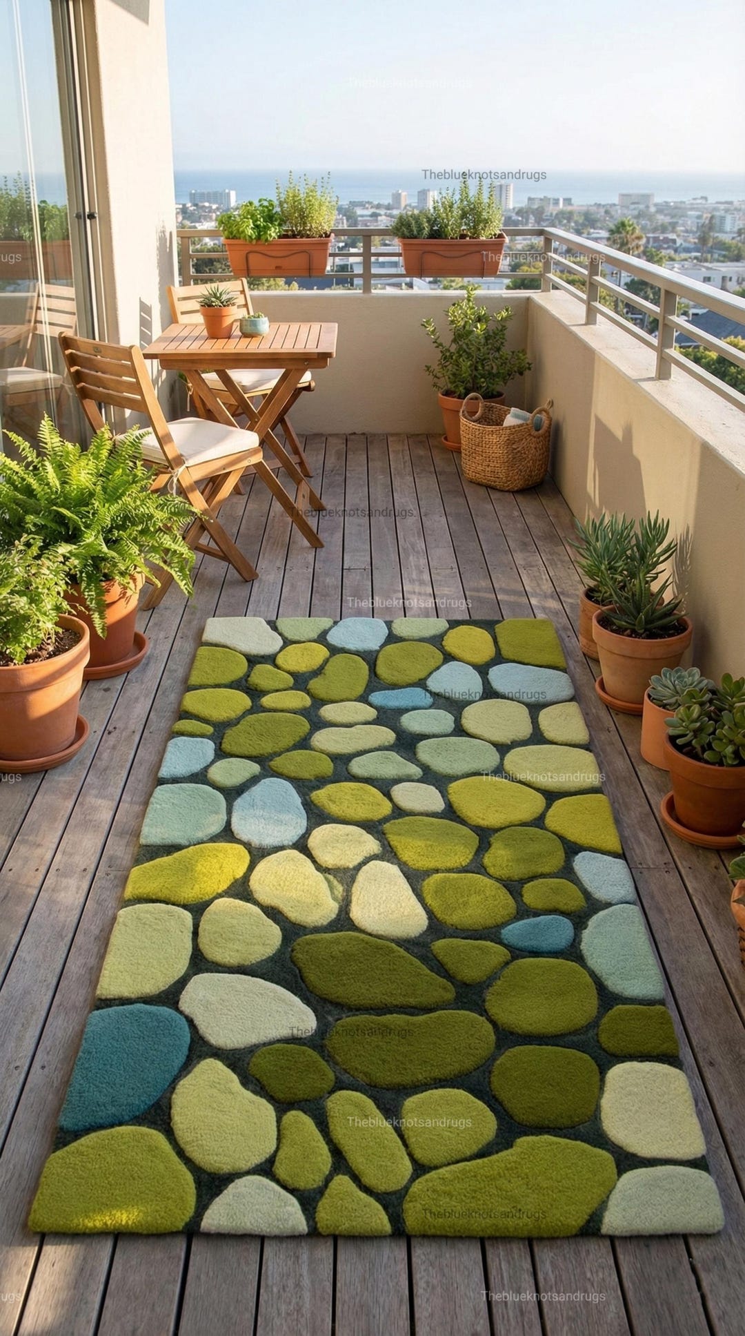 Luxury Moss Rug Textured Green Pebble Pattern, Soft Faux Moss Area Mat ...