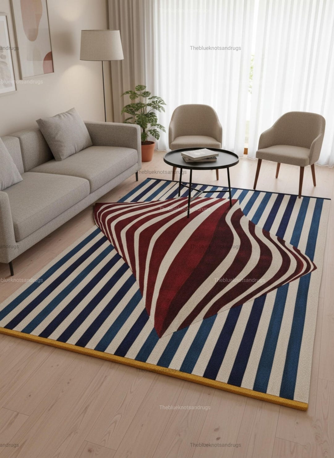 Optic Illusion Rug: Custom Wool Size Hand Tufted Area Carpet - Etsy