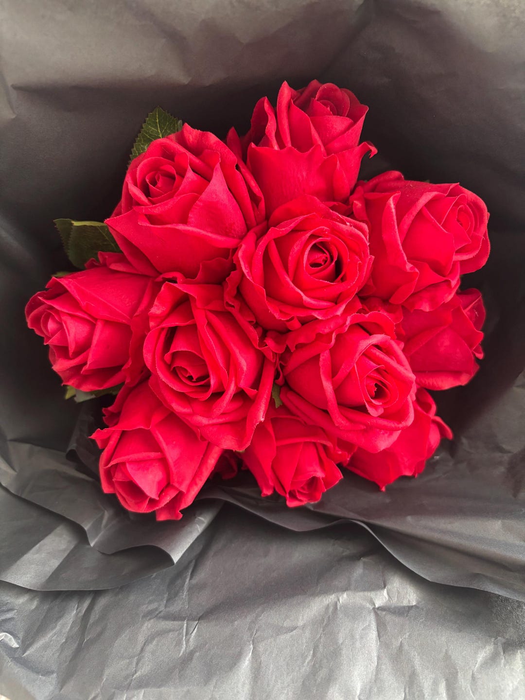 Real Touch Red Roses - 12 Red Rose Bouquet, Realistic to Touch and Look ...