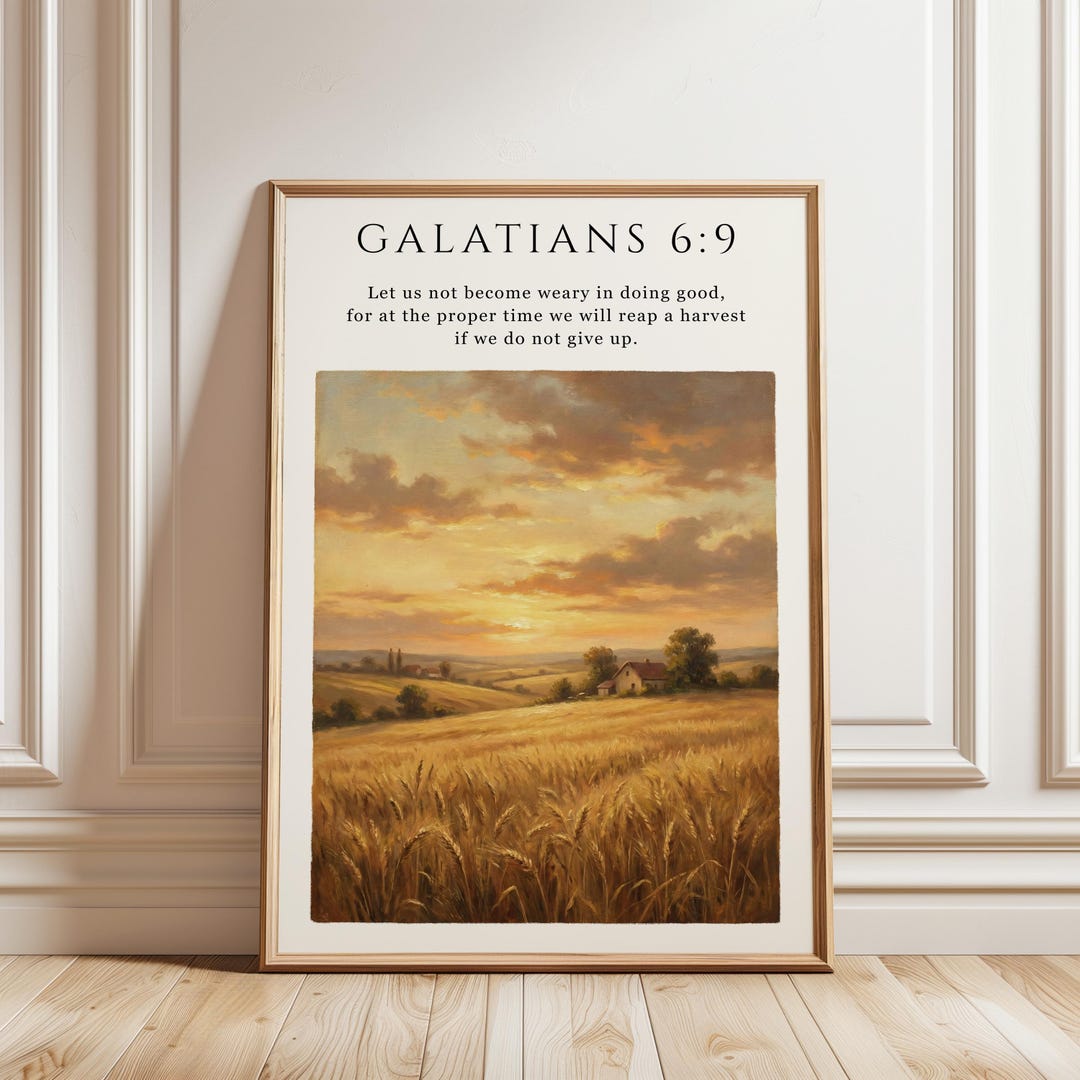 Galatians 6:9 Bible Verse Print, Christian Wall Art, Printable ...