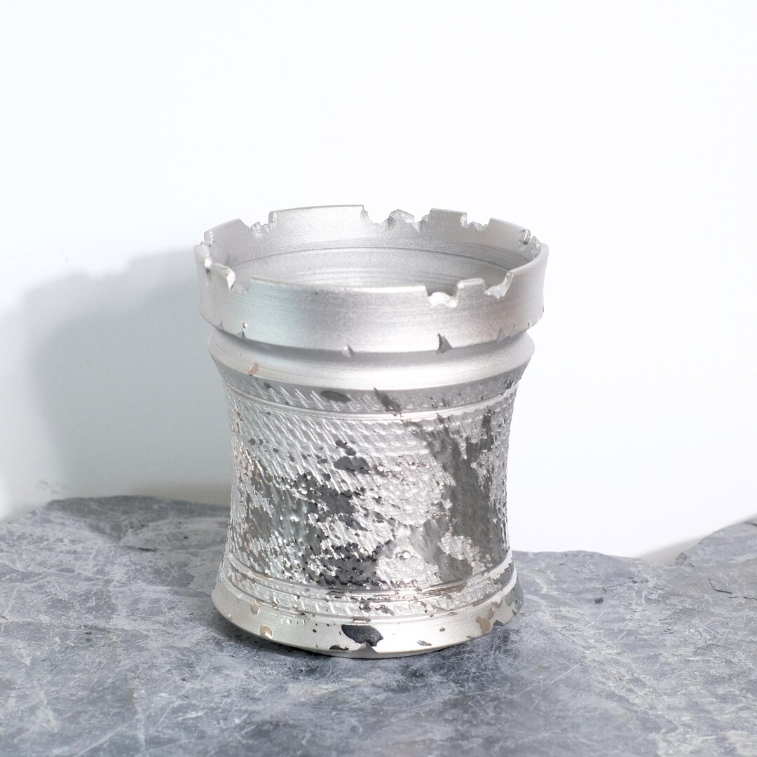 Hand-carved Silver Ceramic Pot —Ø8cm,ideal for Ariocarpus, Copiapoa ...