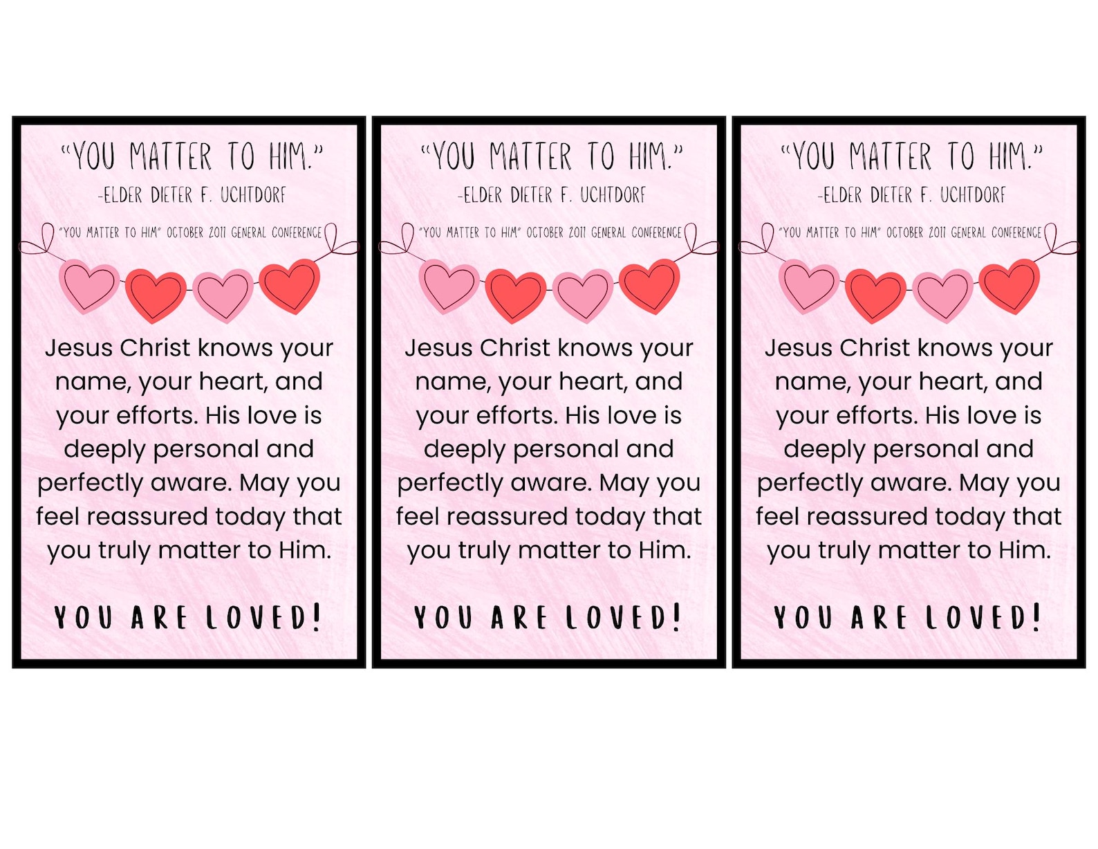 February LDS Ministering Tags Printable | Christ-centered Love Tags ...