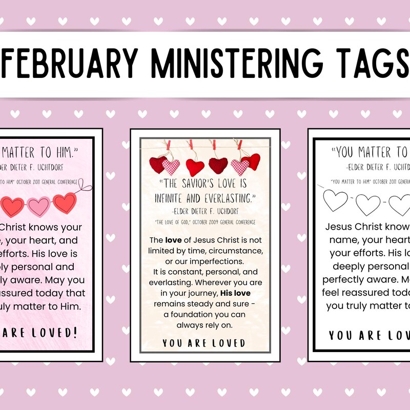 Valentine Tags Lds - Etsy