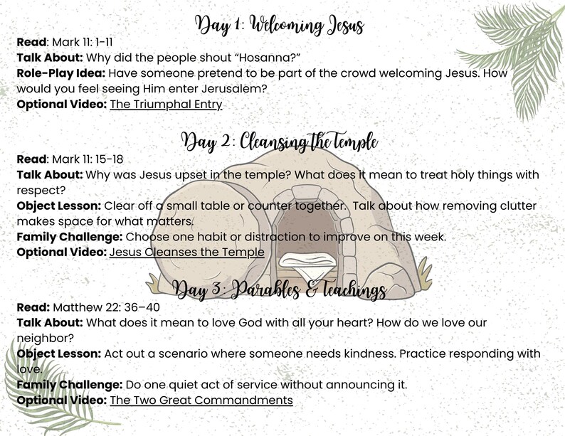 Holy Week Printable for Families | Christ-centered Easter Activity ...