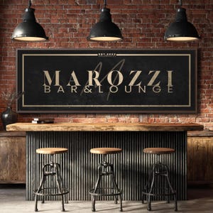 Personalized Home Bar Sign, Custom Lounge Decor - Etsy