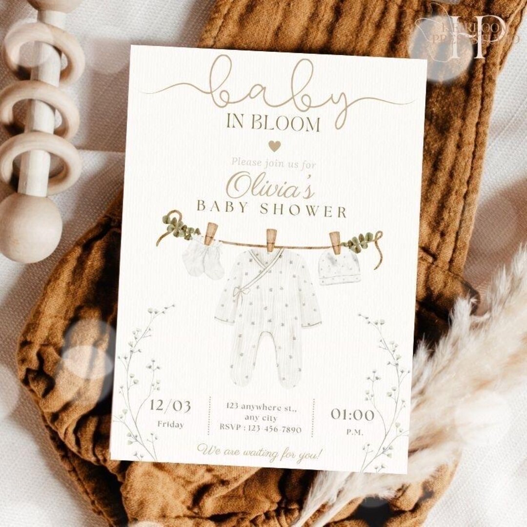 Baby in Bloom Baby Shower Invitation - Etsy
