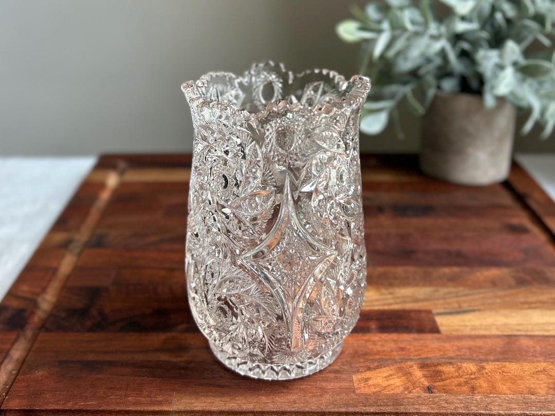 Antique Westmoreland Buzz Star Celery Vase - Early American Pattern ...