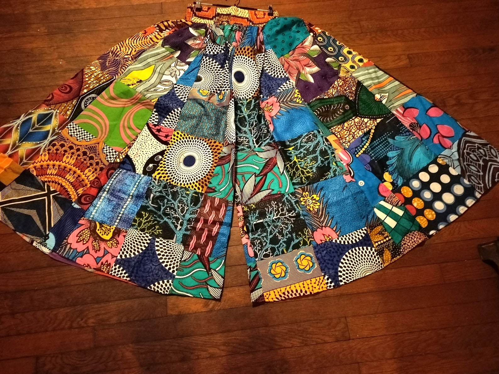 Palazzo Pants Mixed Prints, Denim, Ankara, Tribal Print , Elastic Waist ...