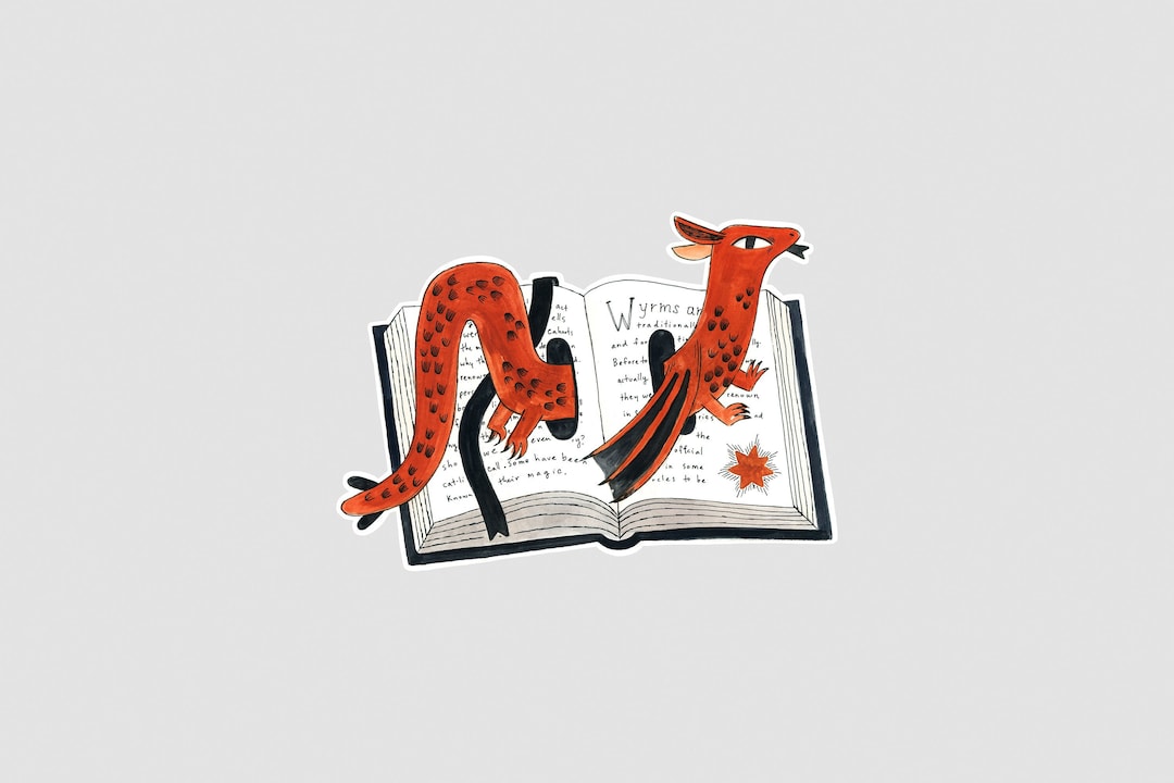 Book Wyrm - Book Worm - D&D - DND - Dungeons and Dragons - D20 - Geek ...