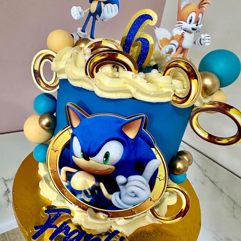 Sonic Cake Personalised - Etsy UK