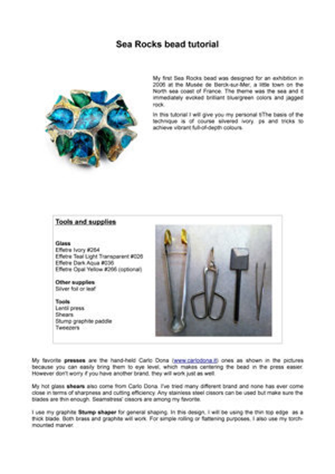 Lampwork Tutorial Glass Bead Making Glass Beads How to Make - Etsy