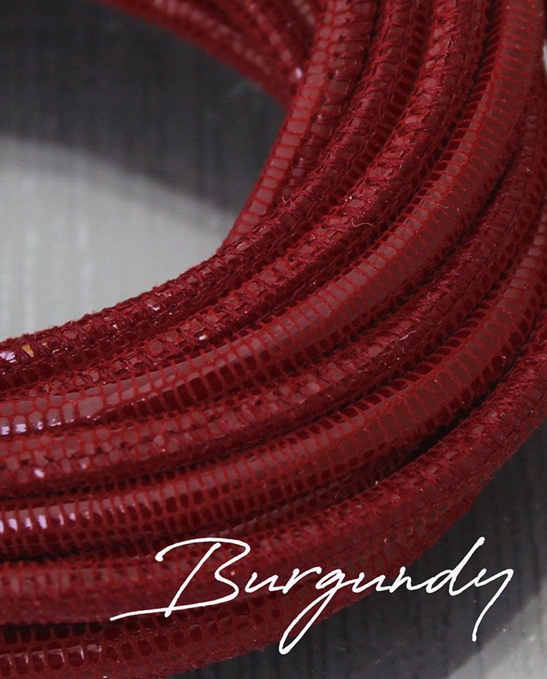 1ft 4mm Dark Red Leather Cord, Round Leather String, 4 Mm Burgundy ...
