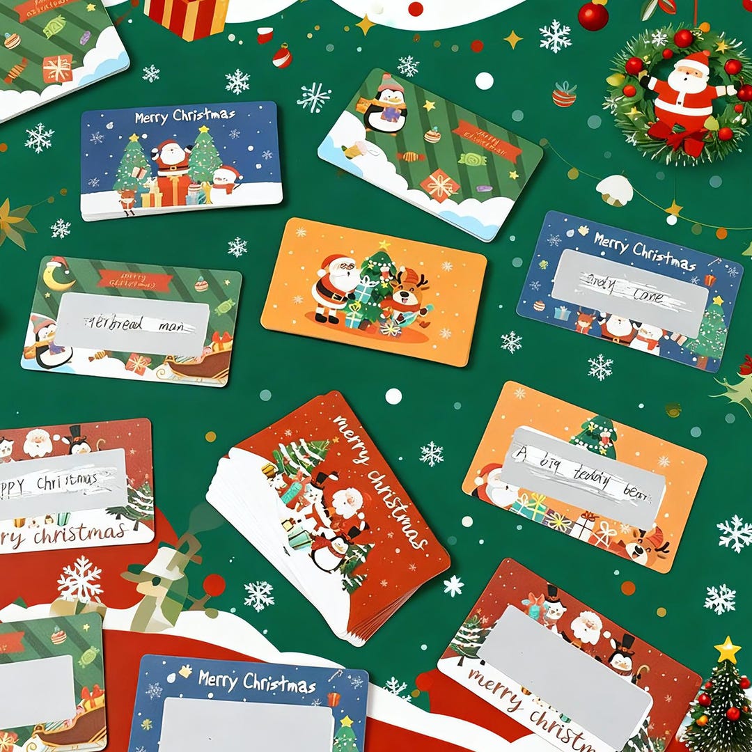 Kids Christmas Scratch off Cards, Holiday Reward Ticket, Santa's Nice ...