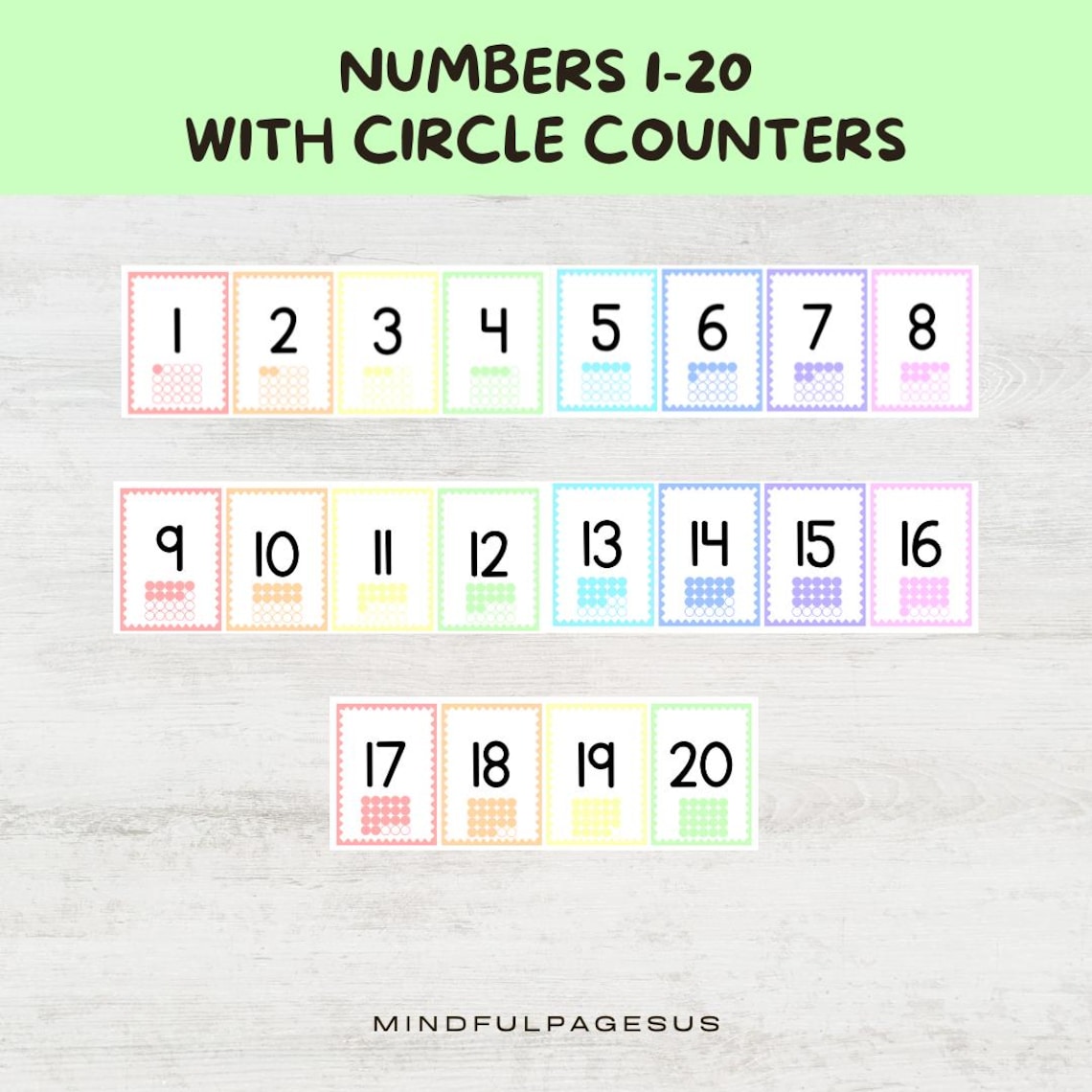 Numbers 1-100 Flashcards: Kids Montessori Learning Cards (digital ...
