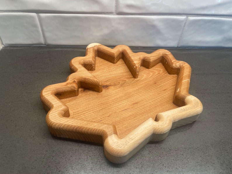 Solid Wood Maple Leaf Tray (ash) - Etsy