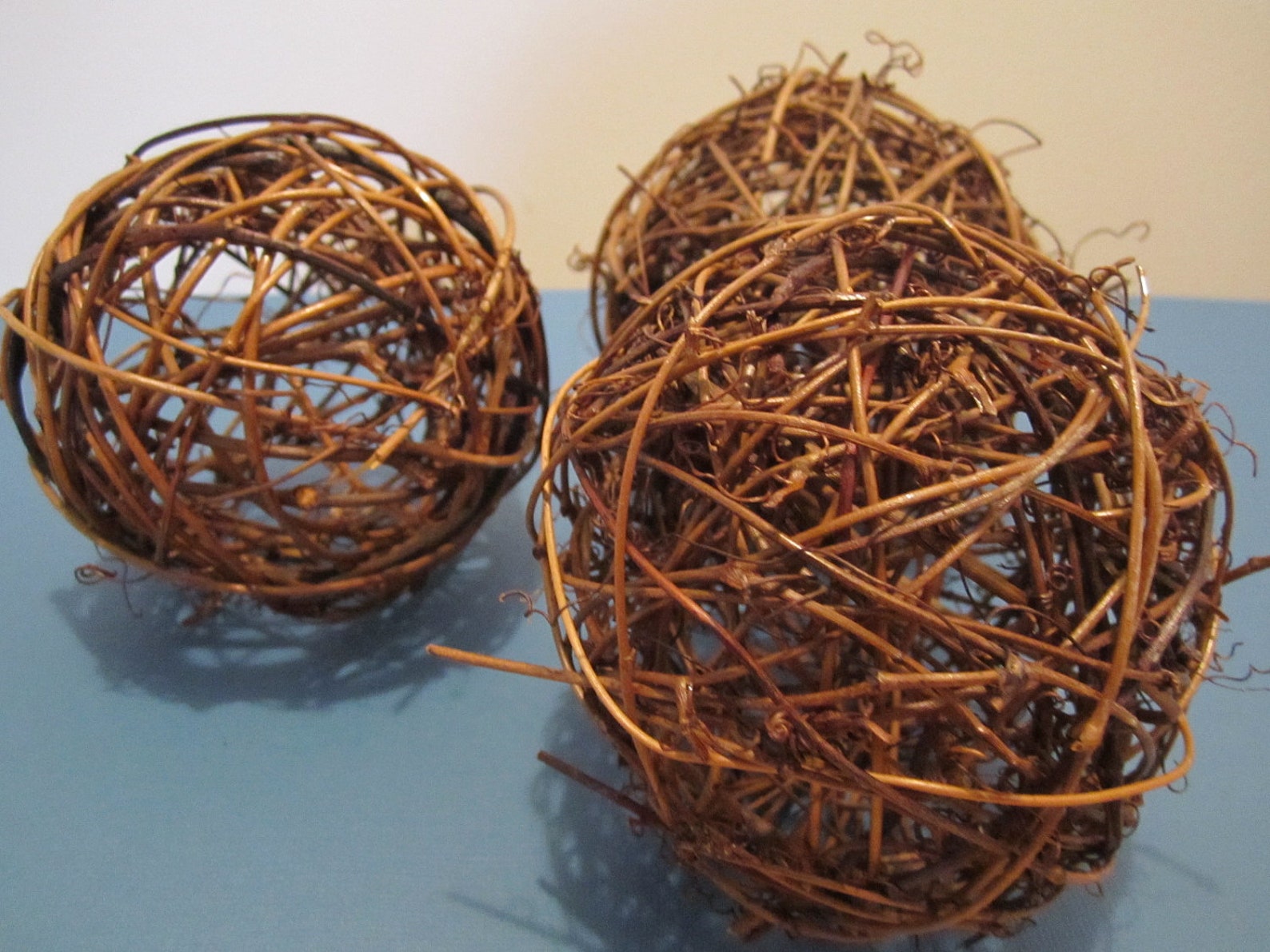 Grapevine / Twig Balls 4 / 10cm Brown Set of 3 | Etsy