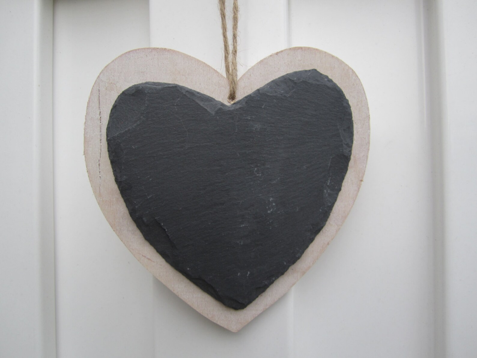 Slate Heart With Wood Sign - Etsy