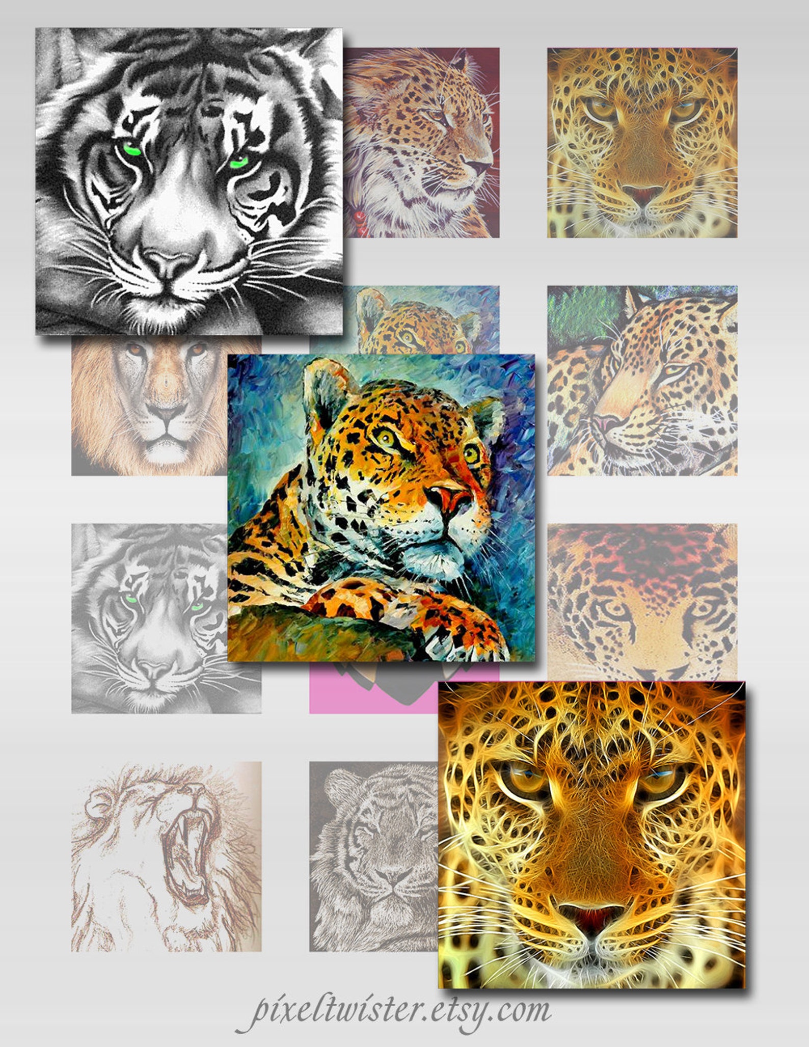 Cats Instant Download for Glass Resin Scrabble Tile Pendants Square ...