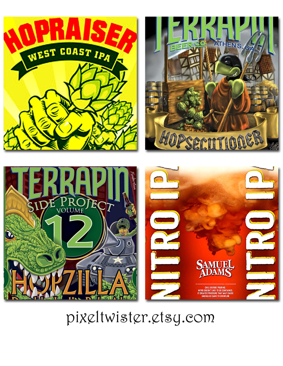 Beer Logo Coasters Can Art Bar Gift India Pale Ale Craft Hops - Etsy