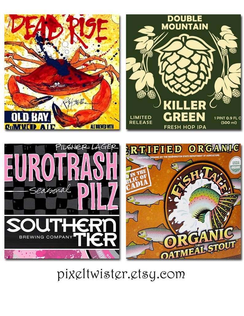 Beer Logo Label IPA Coasters Can Art India Pale Ale Hops - Etsy