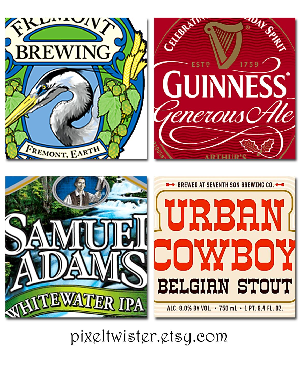 Beer Logo Coasters Can Art Bar Gift India Pale Ale Craft Hops - Etsy